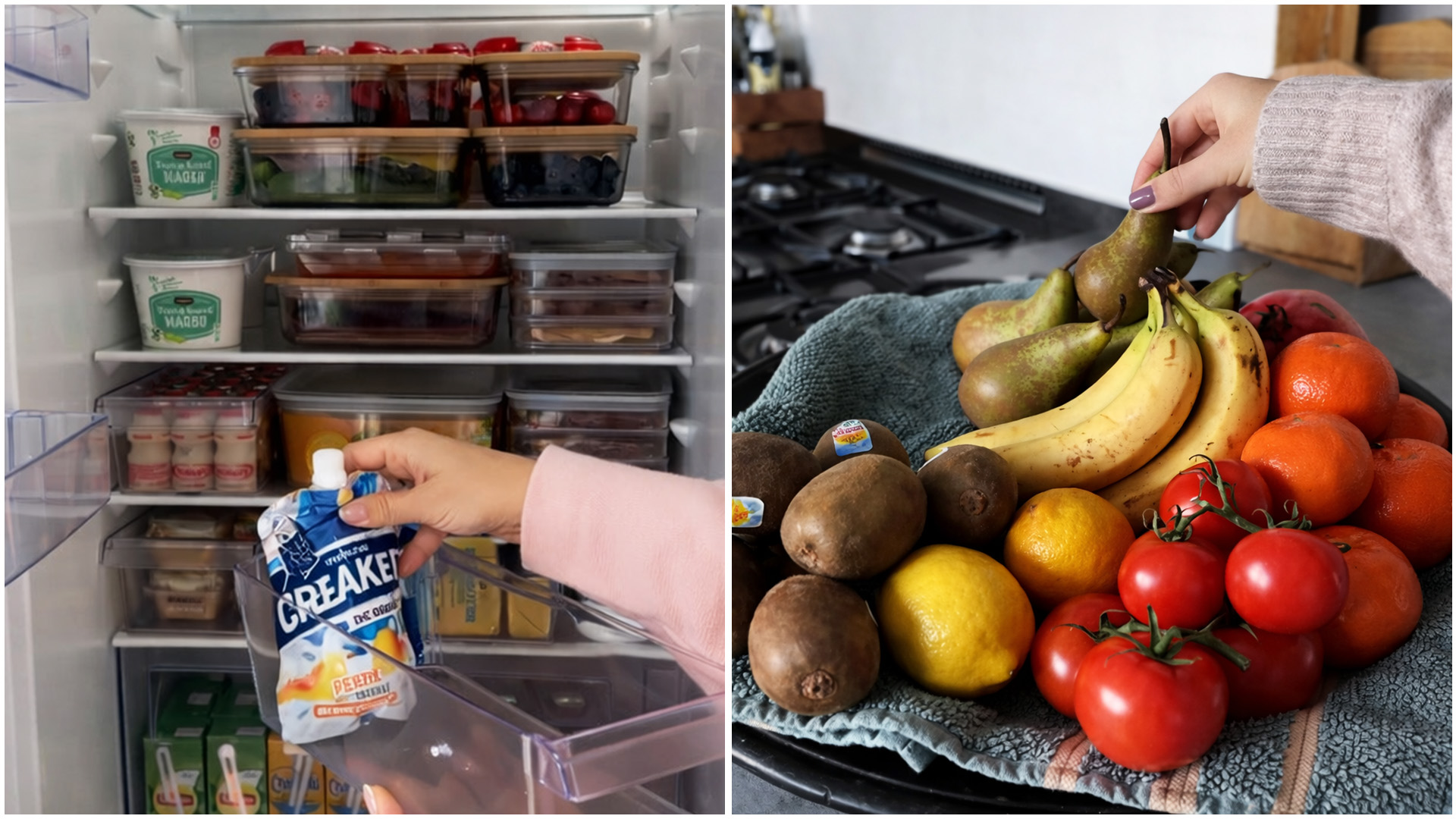 Koelkast aanvullen en keuken organiseren