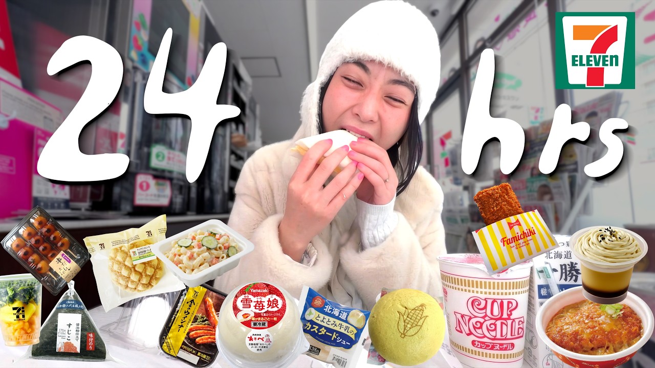 I spent 24 hours eating Japanese convenience store food 🍙