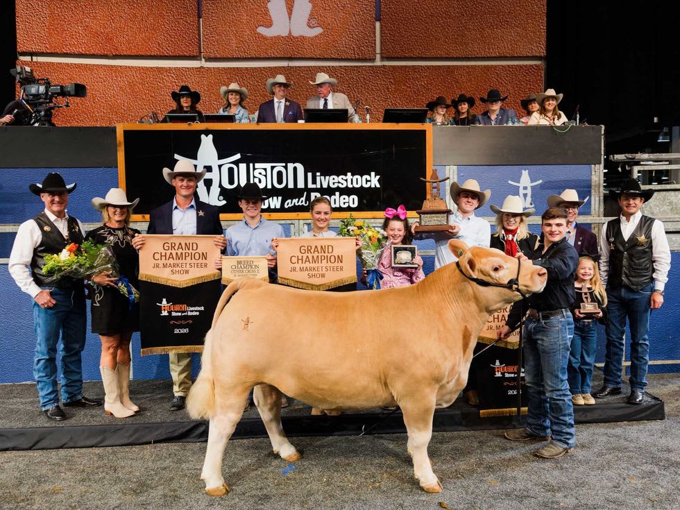 Rodeo's grand champion steer sets a new auction record of $1.5 million