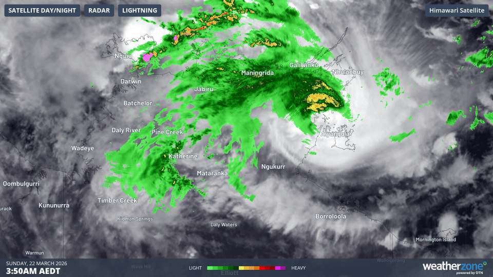 Tropical cyclone Narelle makes its second landfall