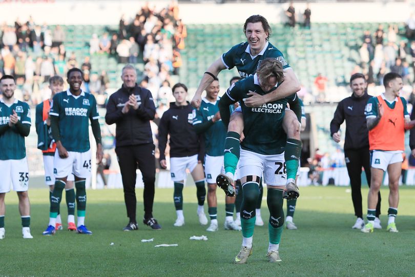 Alex Mitchell and Ronan Curtis make Cheltenham joke in Plymouth Argyle ...