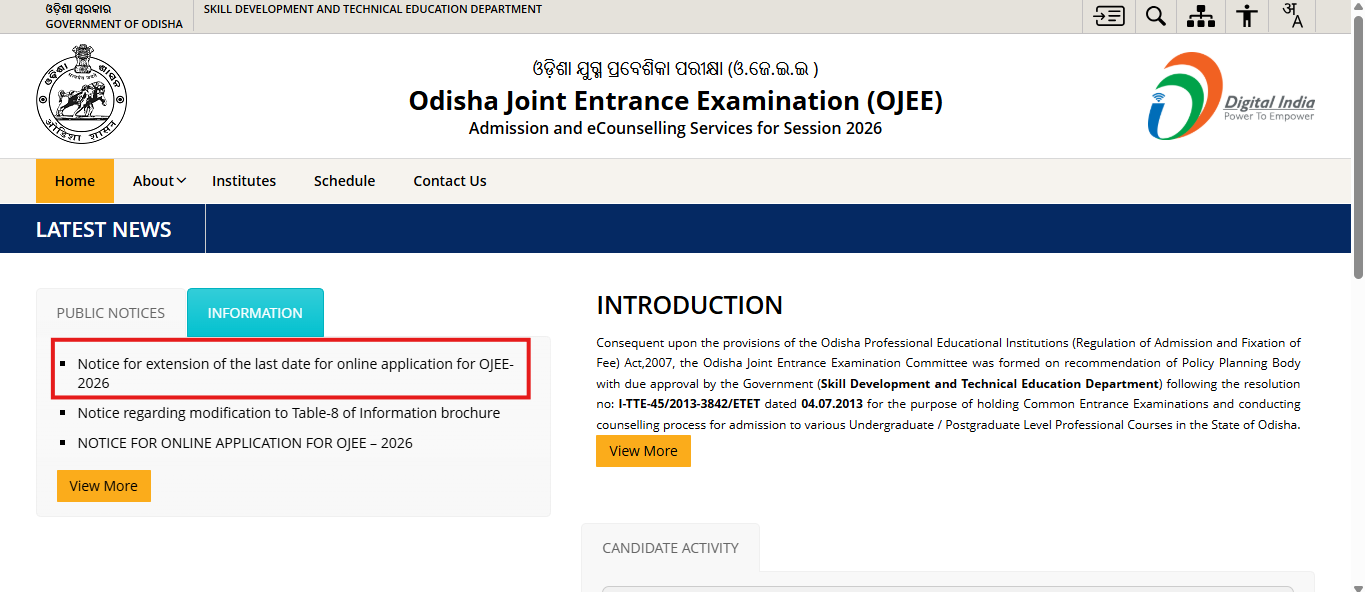 OJEE 2026 registration deadline extended: Check new date and direct ...