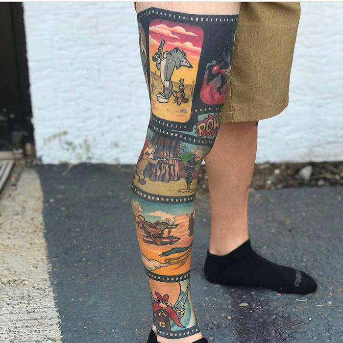 12 distinctive leg sleeve tattoos that may make you want one