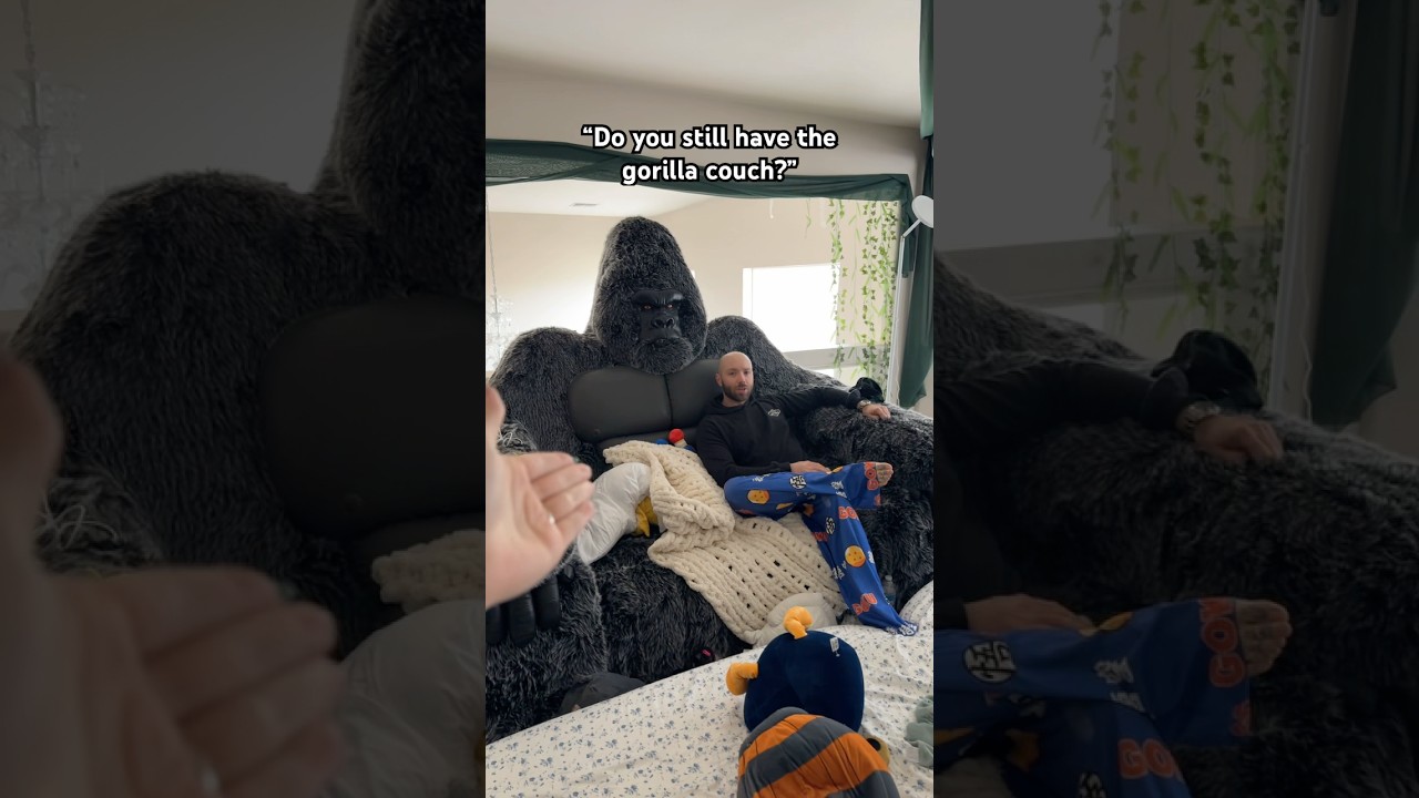 Awesome giant gorilla couch will remain our favorite seat