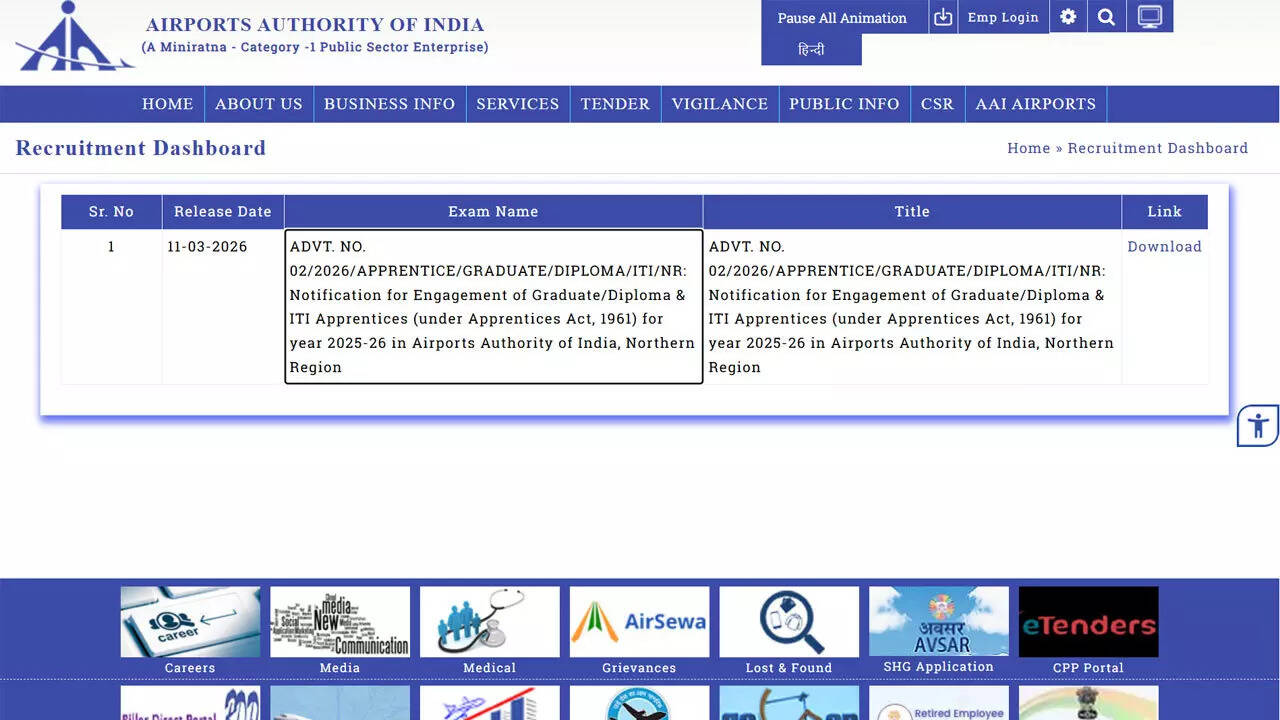 AAI apprentice recruitment 2026 deadline ends today for 133 NR training ...