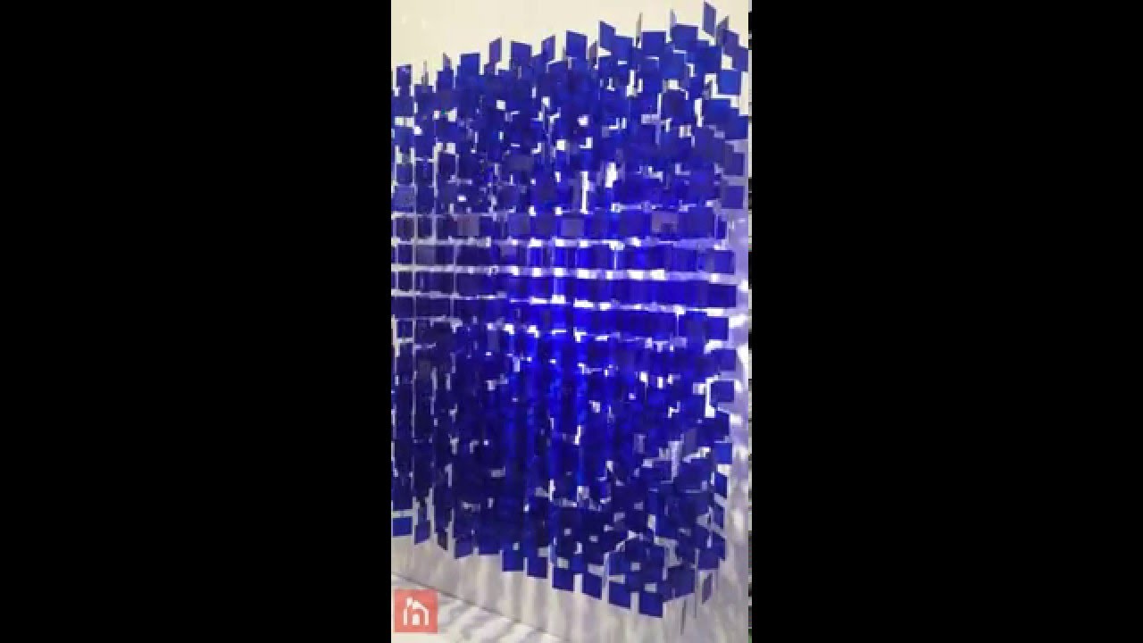 Art - Hundreds of small blue plexiglass tiles