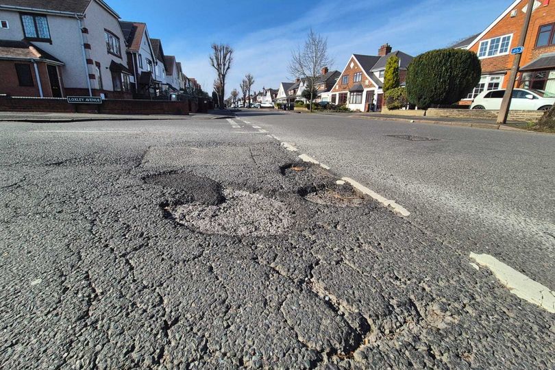 We visited the area where roads 'caving in' from pothole damage