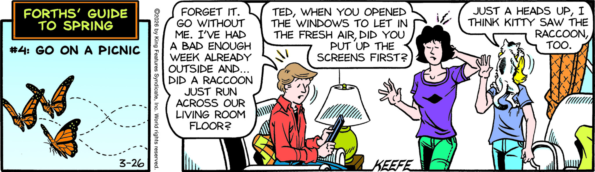 Sally Forth by Francesco Marciuliano; drawn by Jim Keefe