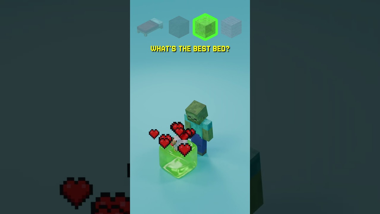 Minecraft mobs vs beds satisfying 3D cloth and fluid simulation animation