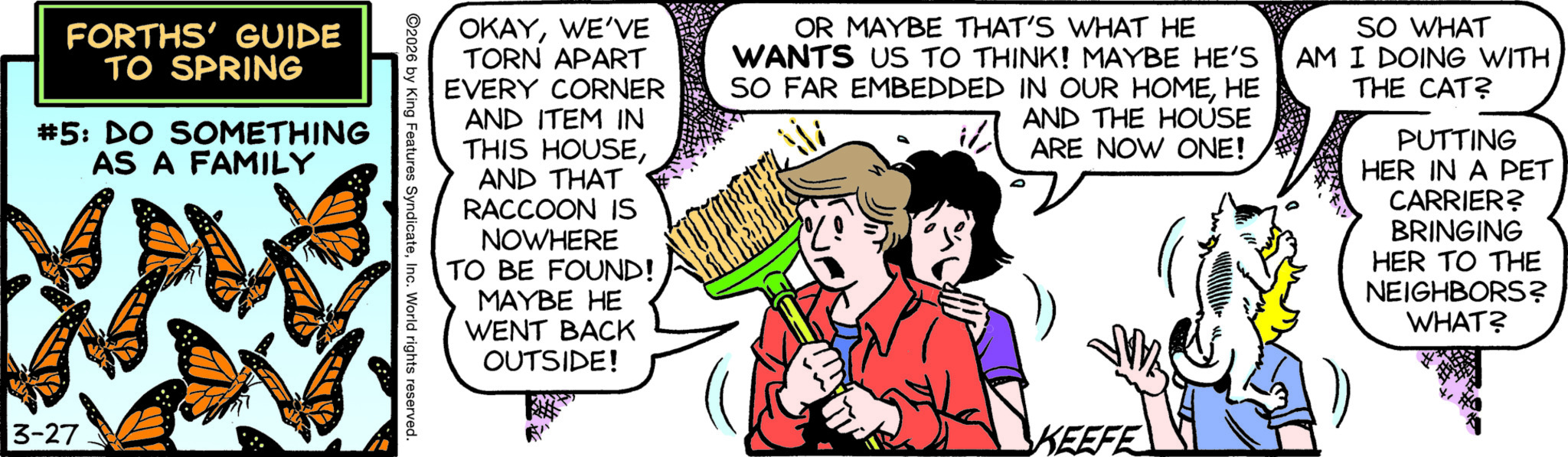 Sally Forth by Francesco Marciuliano; drawn by Jim Keefe