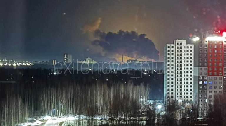 Drones hit one of Russia's largest oil refineries, fire breaks out – photos