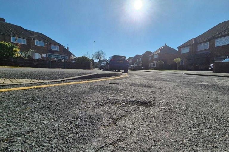 We visited the area where roads 'caving in' from pothole damage