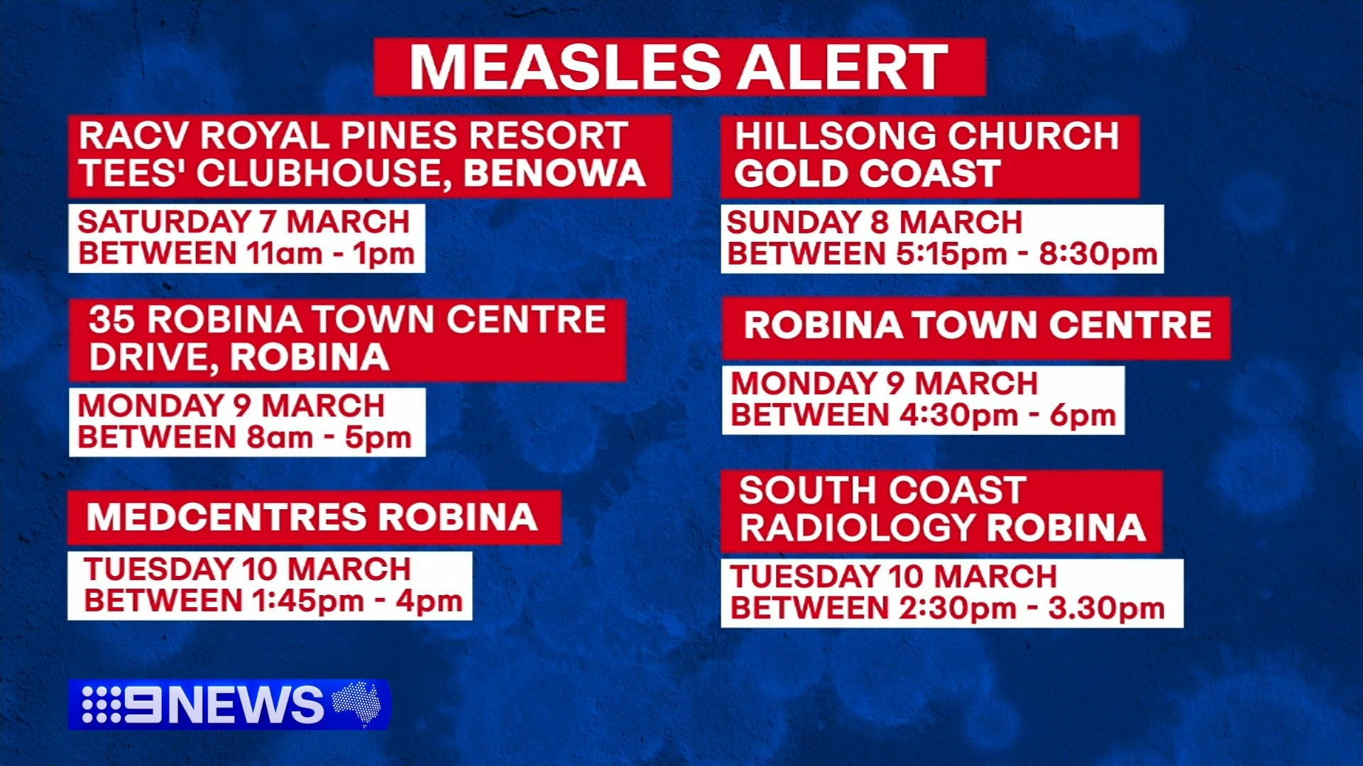 Health warning issued after highly infectious disease detected