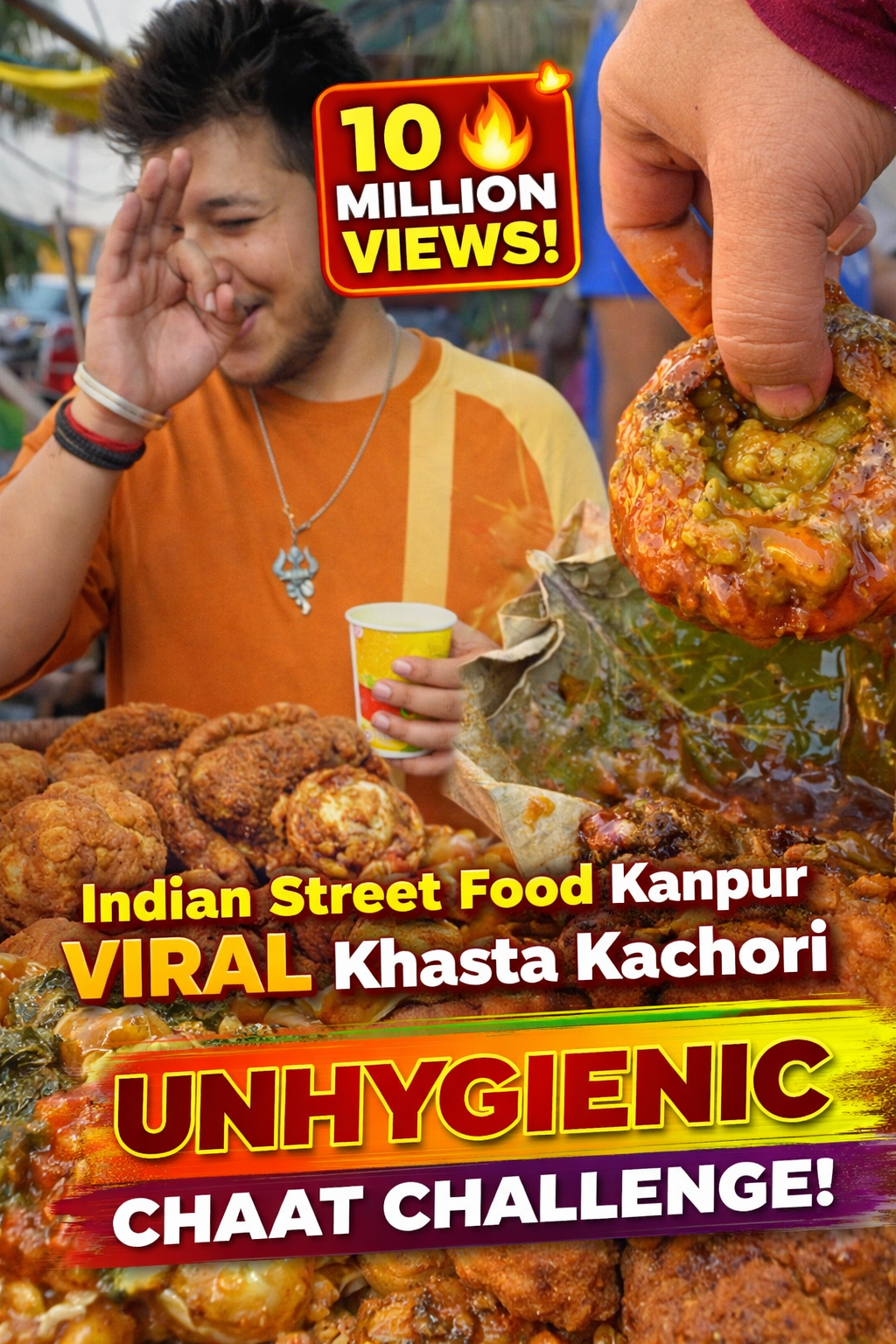 Indian street food Kanpur viral khasta kachori and unhygienic chaat ...