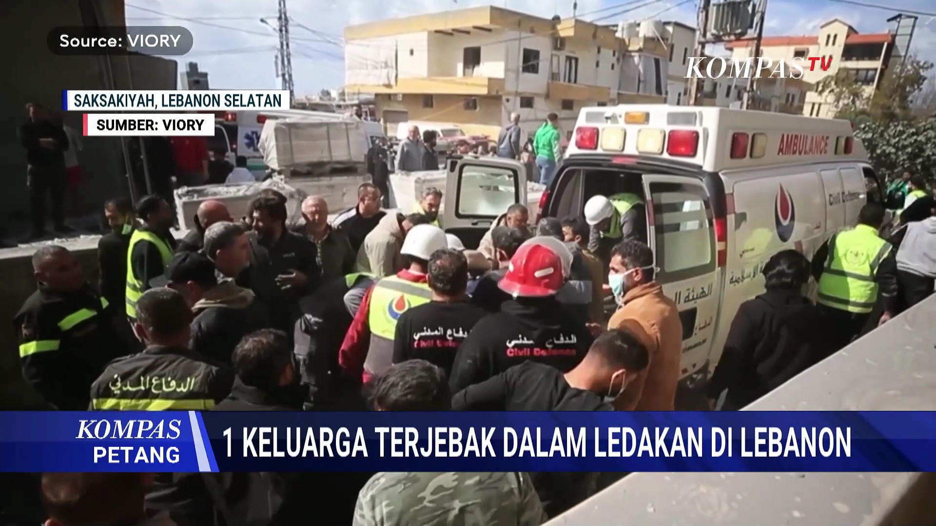 Israel serang Saksakiyah, 1 keluarga terjebak dalam ledakan | KOMPAS PETANG