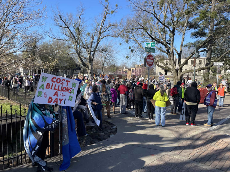 People gather in Northwest Arkansas and River Valley for 'No Kings ...