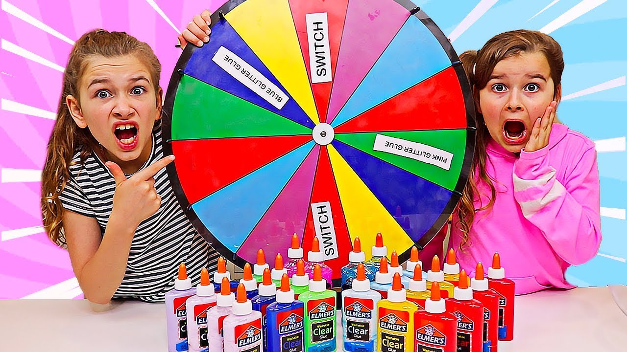 Mystery wheel of slime challenge! | JKrew
