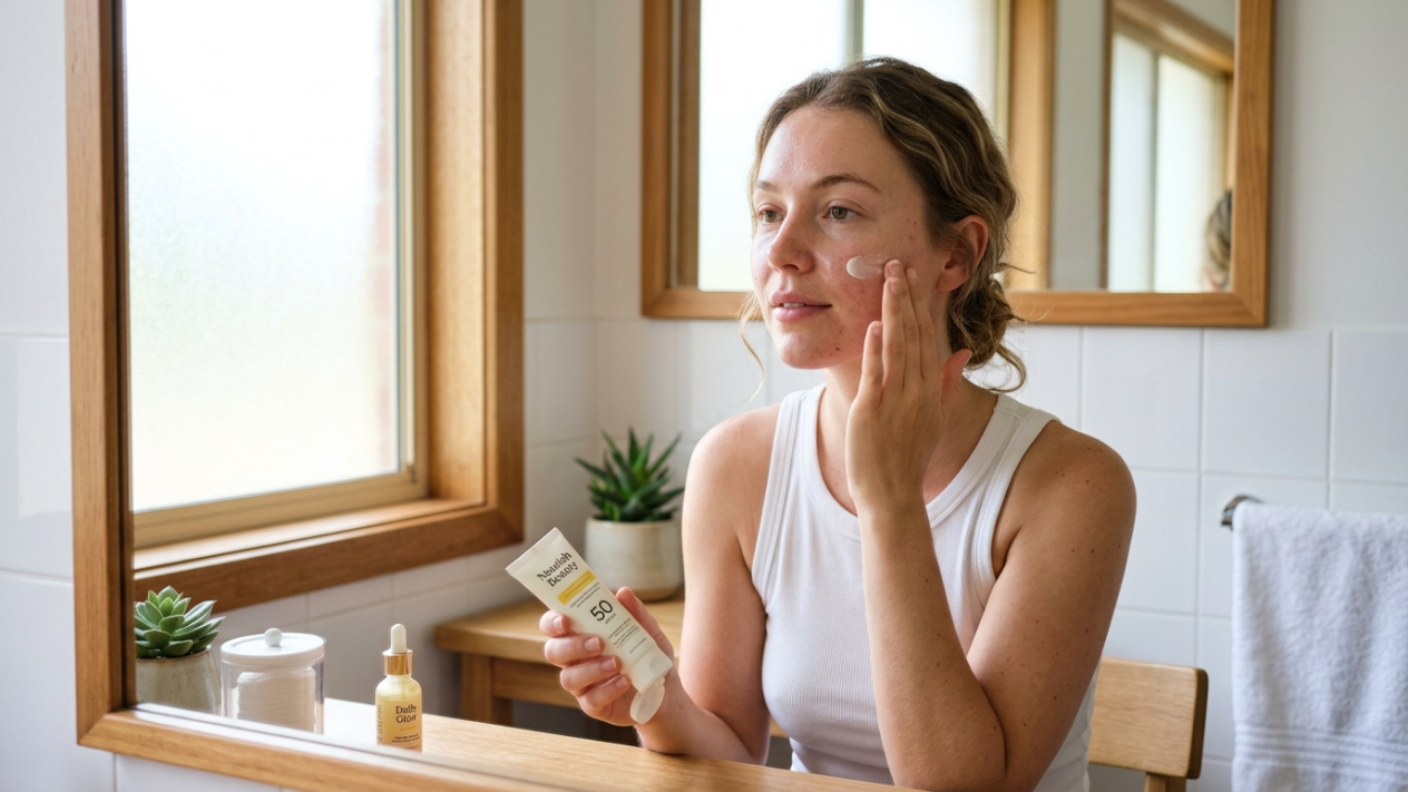 Sunscreen use on face for maximum sun protection