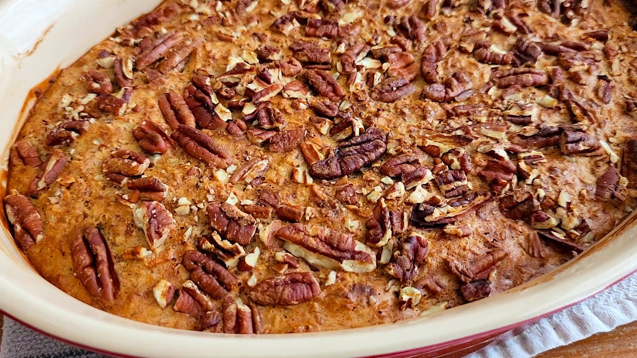 Chewy & fluffy baked oats + homemade peanut butter | Easy healthy ...