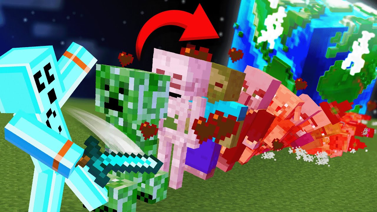 Eliminating enemies causes the Minecraft world to grow huge