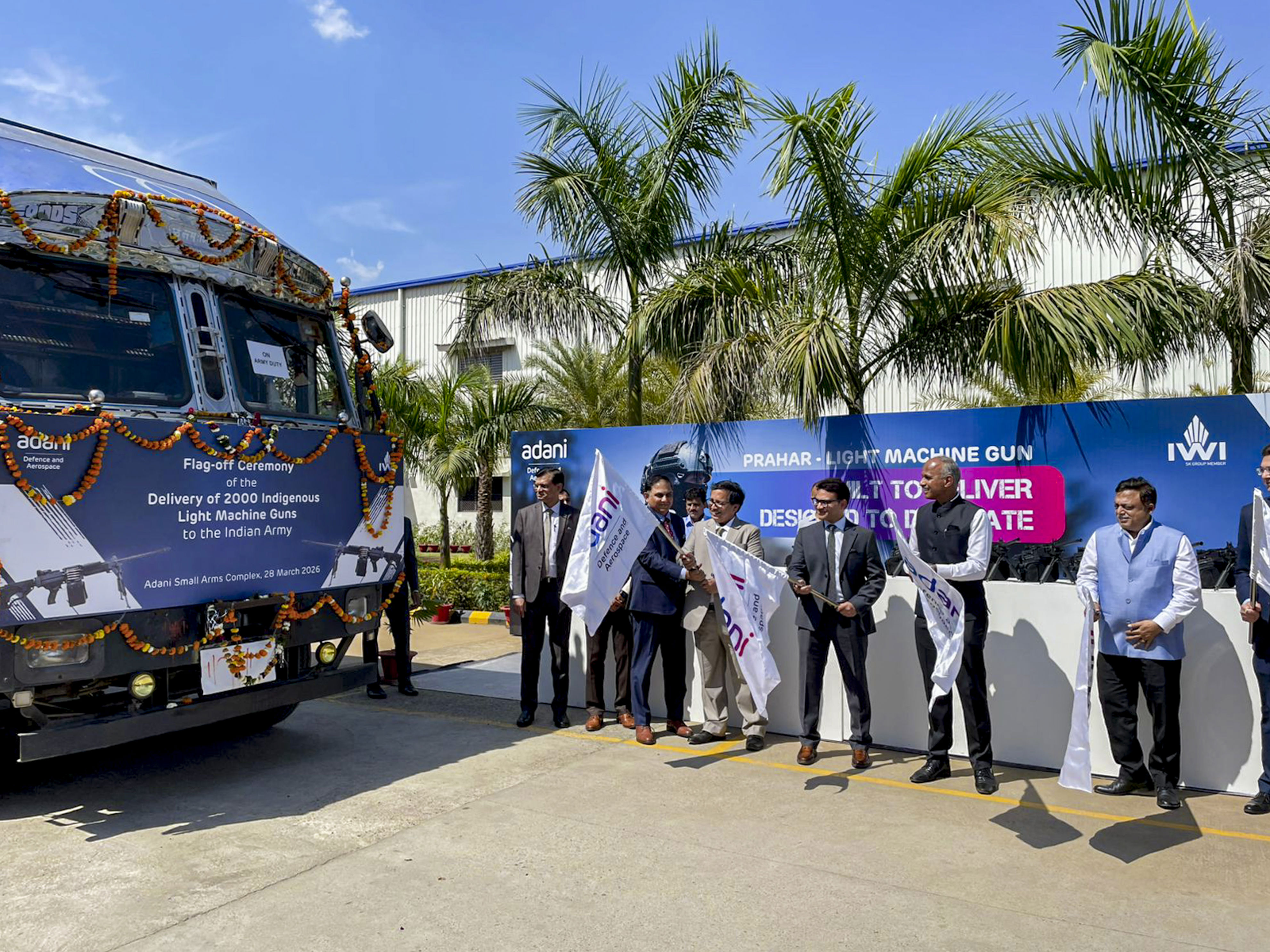 Adani Defence delivers first batch of 2,000 'Prahar' light machine guns ...
