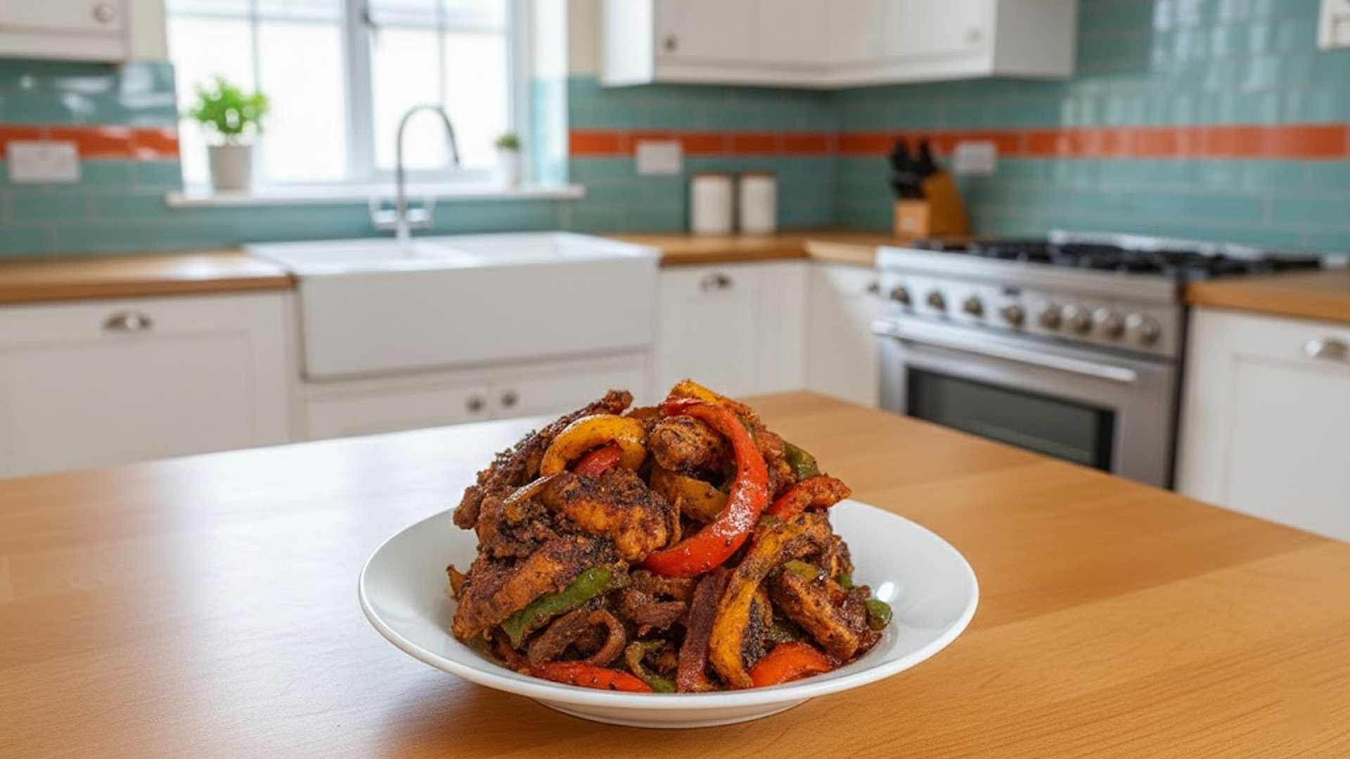 How to make spicy stir-fried chicken & peppers