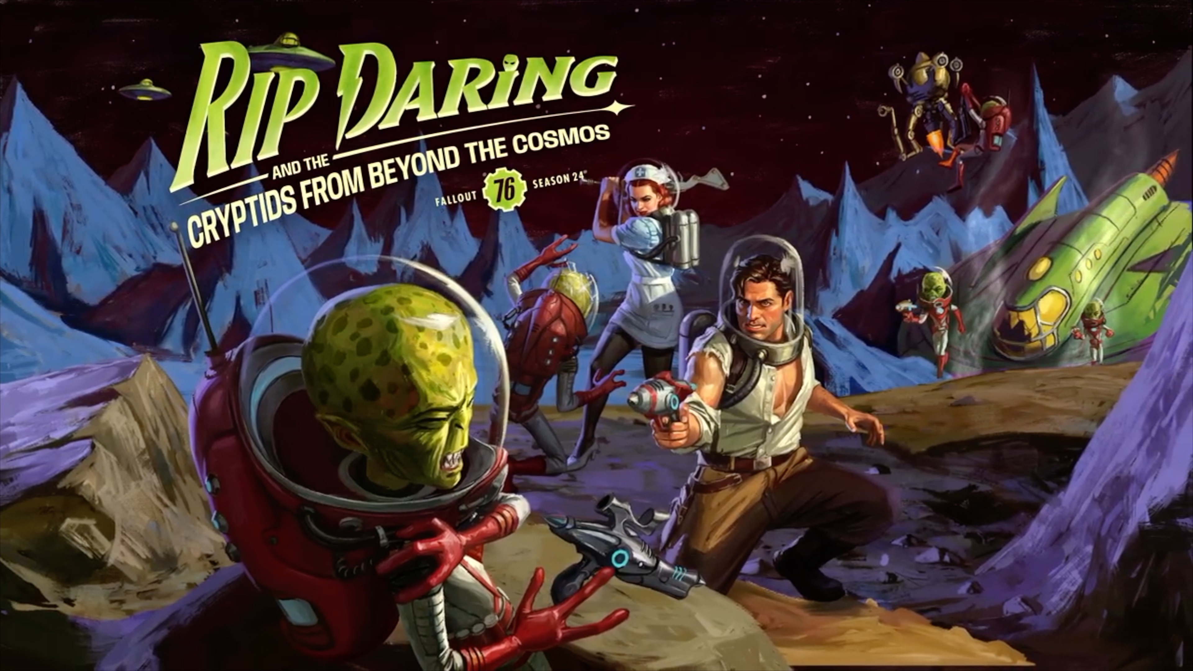 Fallout 76 official season 24 Rip Daring and the Cryptids Beyond the ...