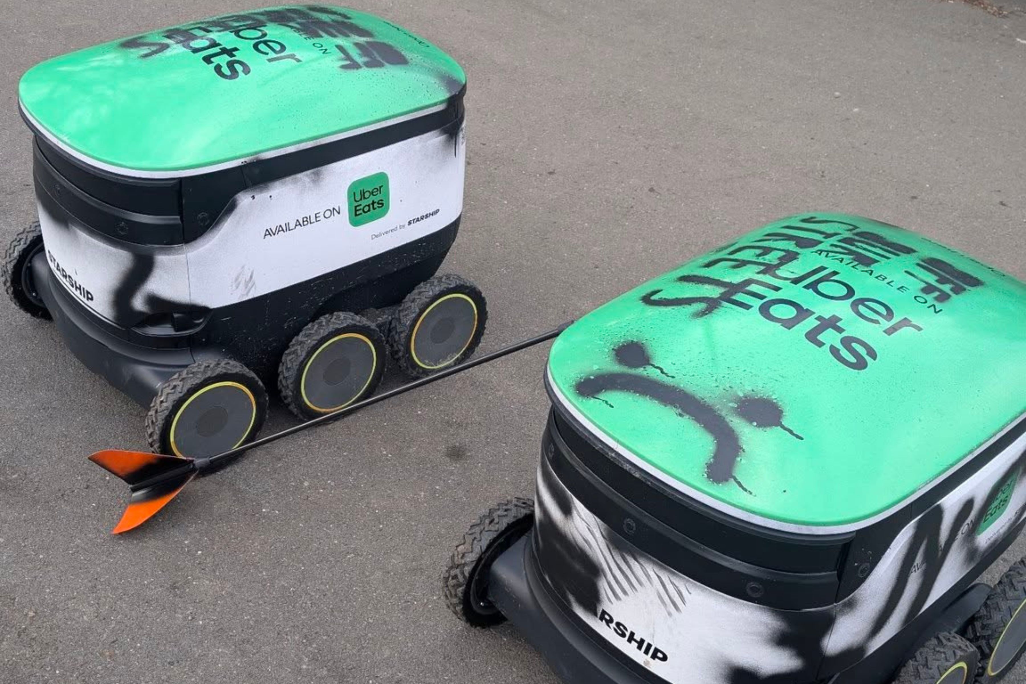 Damaged Uber Eats delivery robots in Sheffield will be 'cleaned and ...