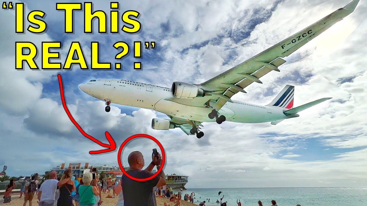 Ultimate plane spotting - Maho Beach on St. Maarten