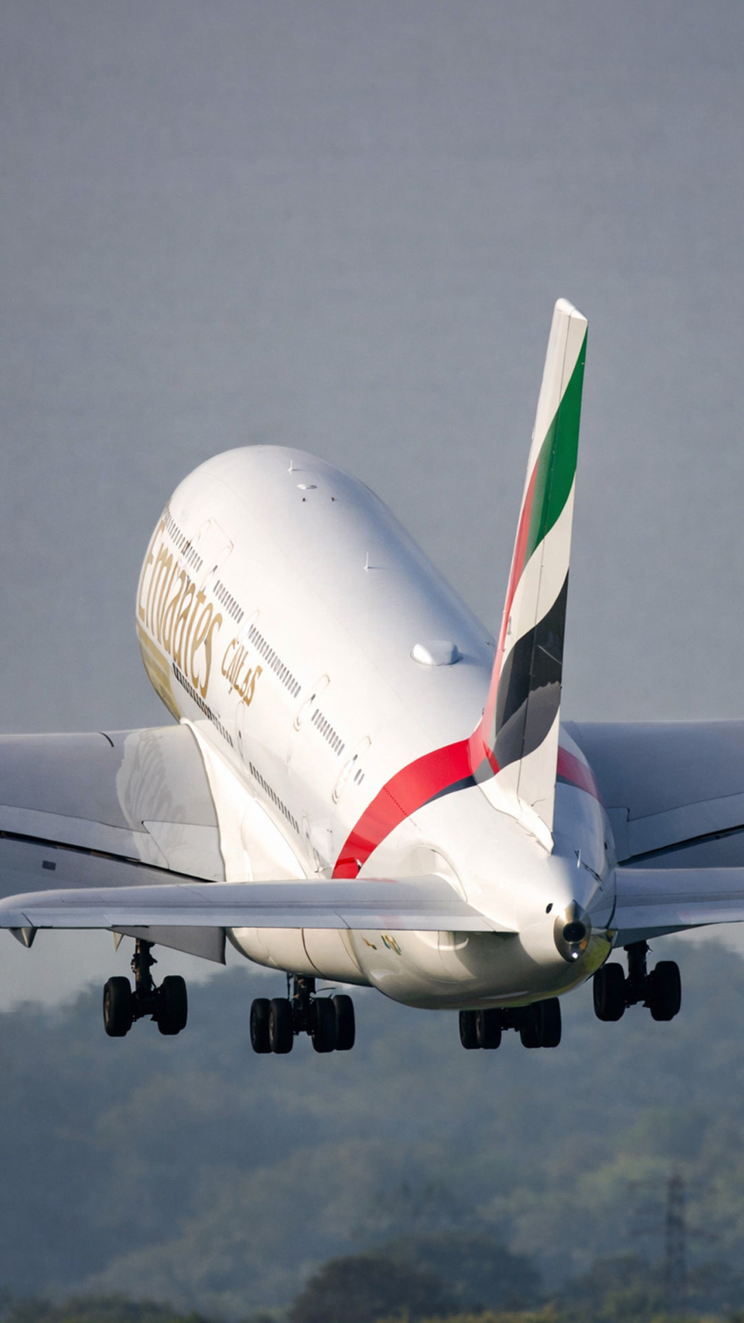 Giant A380 shines in bright sunlight