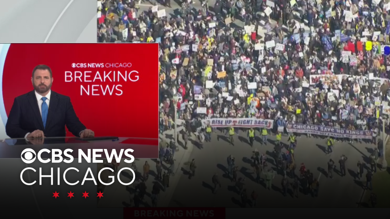 March underway through downtown Chicago as No Kings protest continues