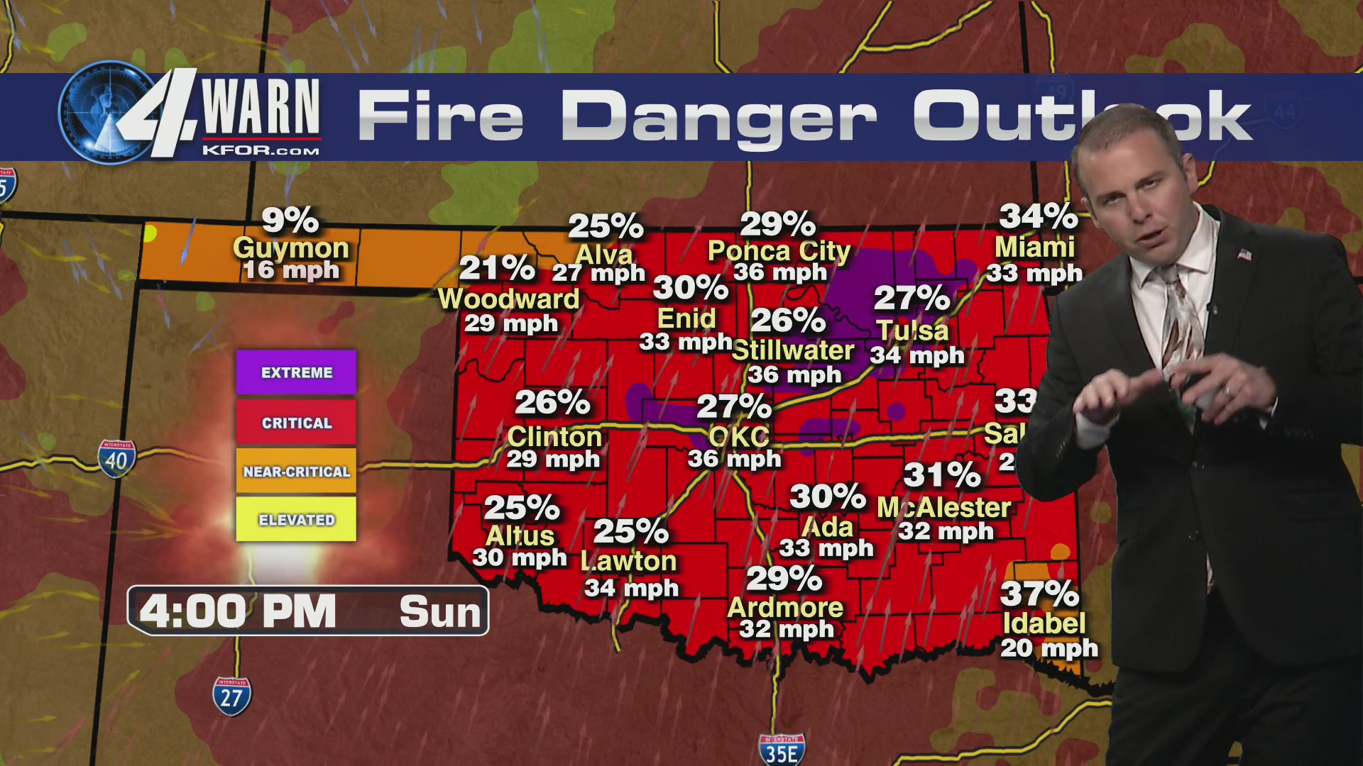 Aaron Brackett tracks more fire danger and some much needed rain
