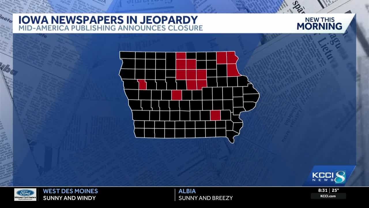 Iowa newspapers in jeopardy as publishing company announces closure