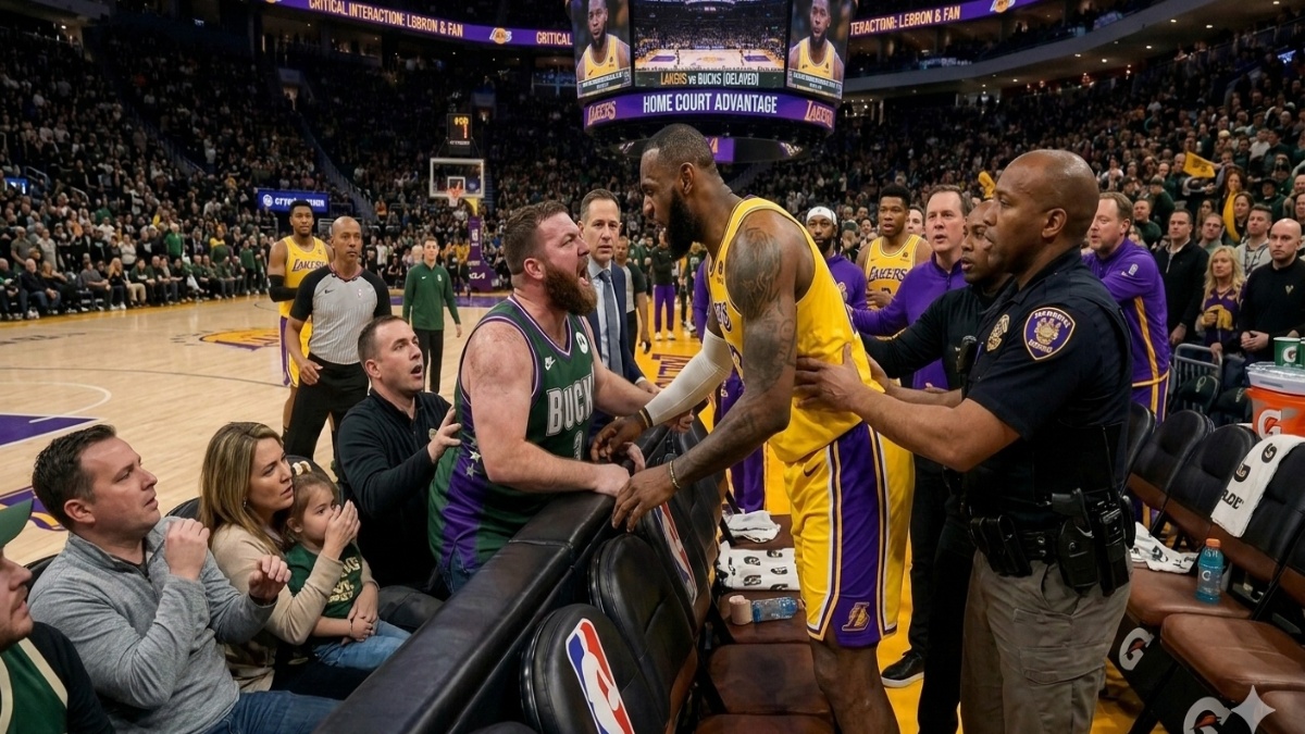 NBA Tension Erupts: LeBron James Confronts Fan After Courtside ...