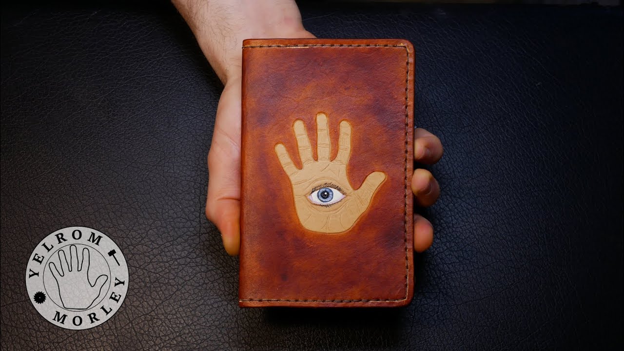 Making a unique pocket notebook cover | Leatherworking