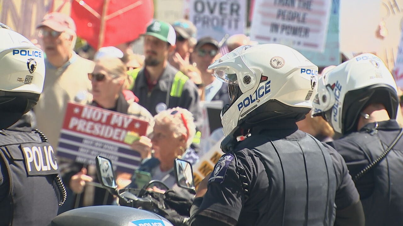 ‘Bigger than politics’: Protesters gather for third round of ‘No Kings ...