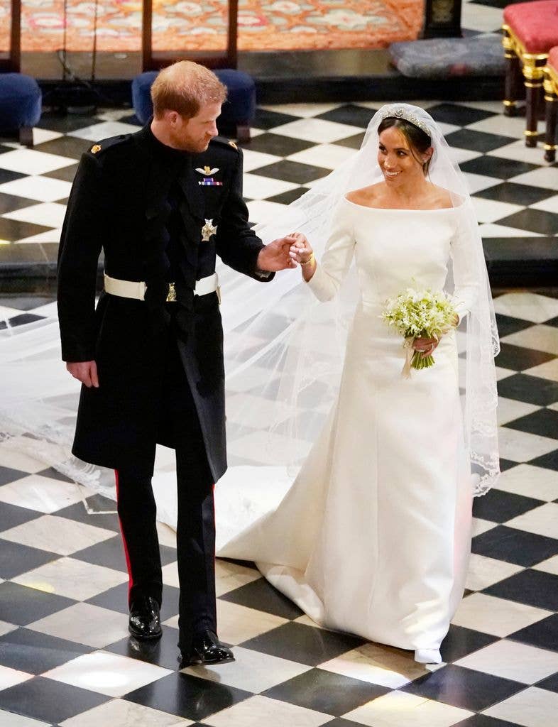 Royal couple share wedding anniversary with Meghan Markle – and bride ...