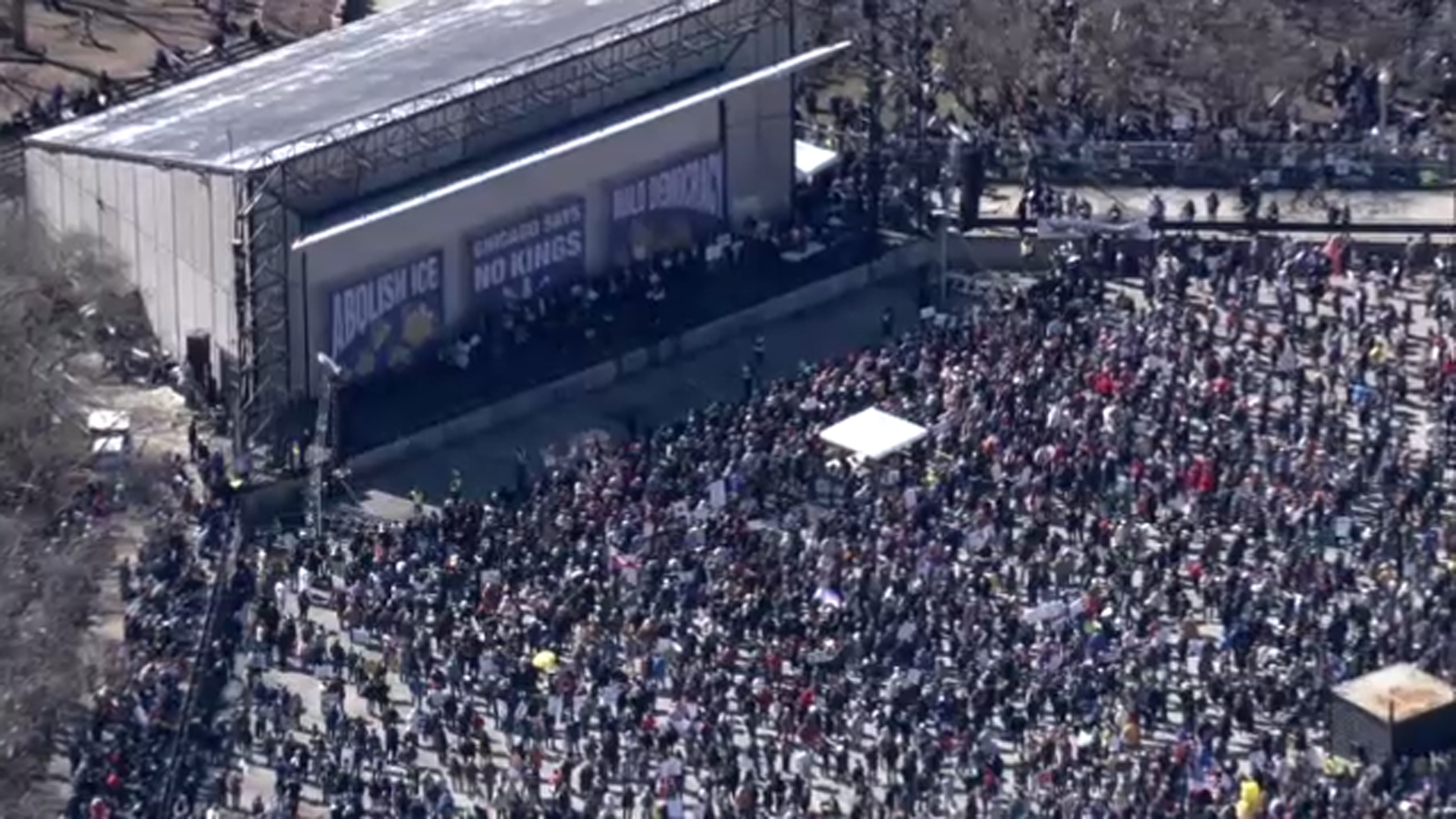 Thousands gather for 'No Kings' protests in Chicago, across area Saturday