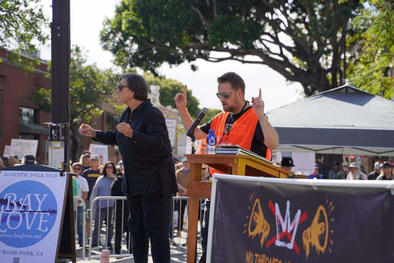 Thousands rally for No Kings protest in downtown SLO. "Take action today"