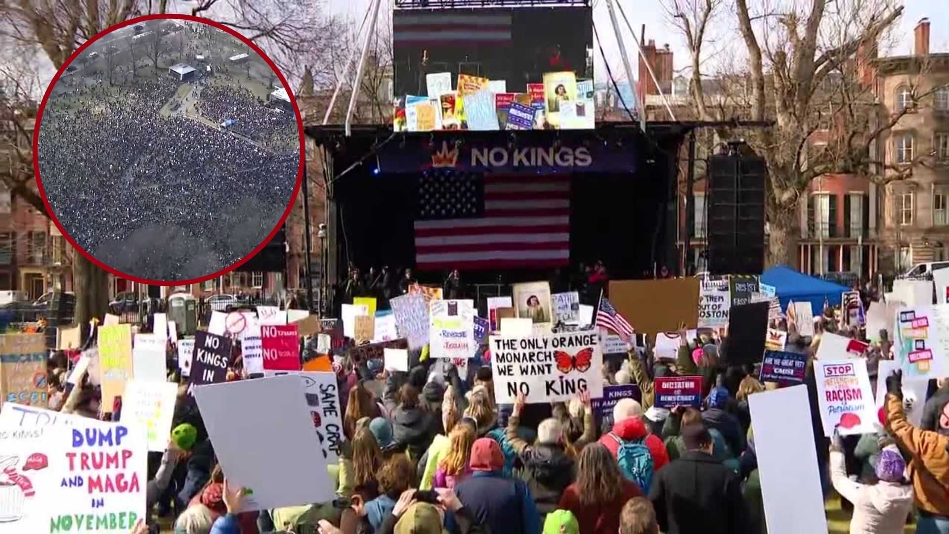 'No Kings' rally held on Boston Common draws thousands