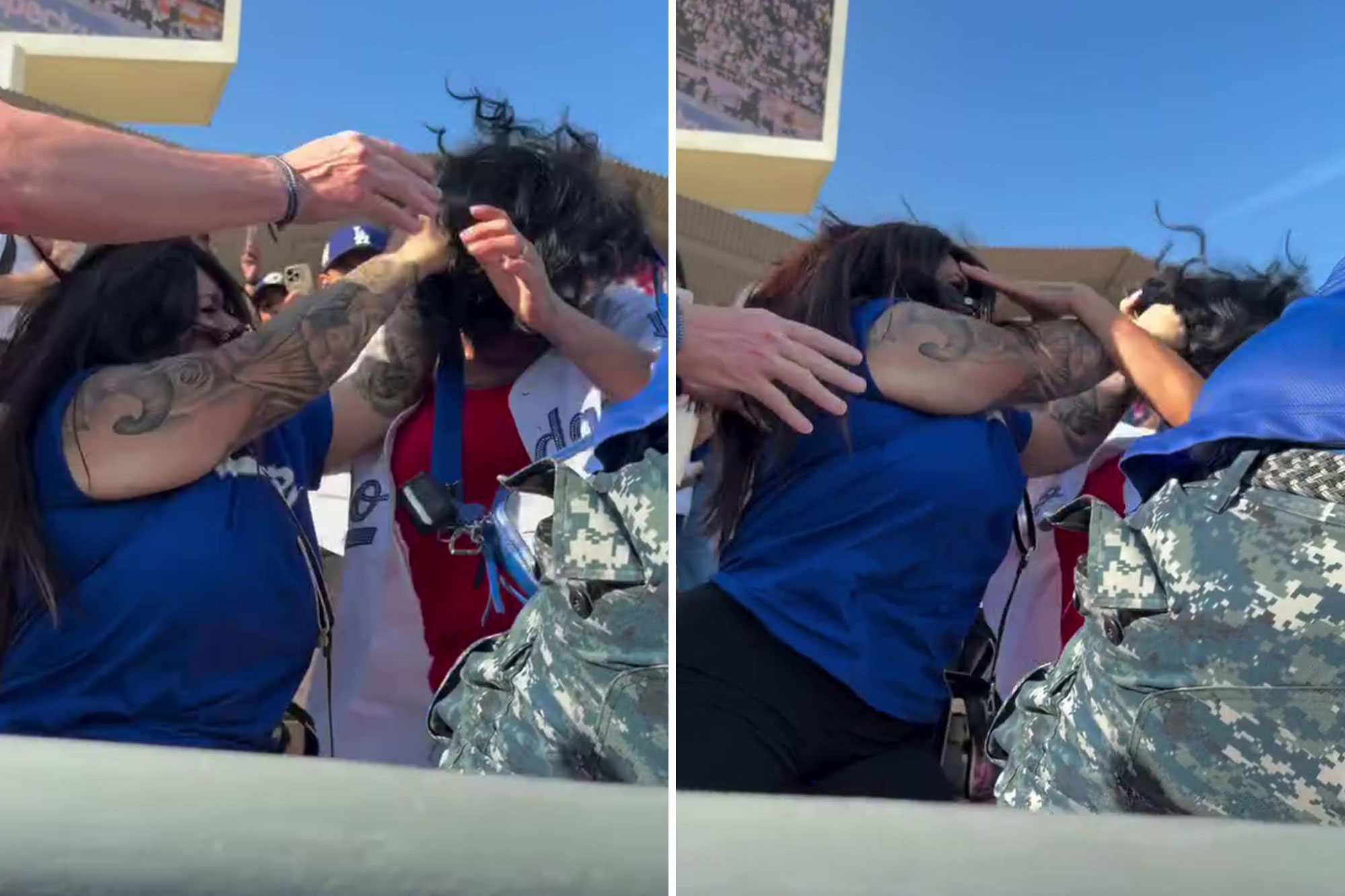 Female Dodgers fans at center of wild ballpark brawl