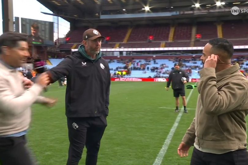 TV presenter shoved by angry rugby coach as viewers left stunned