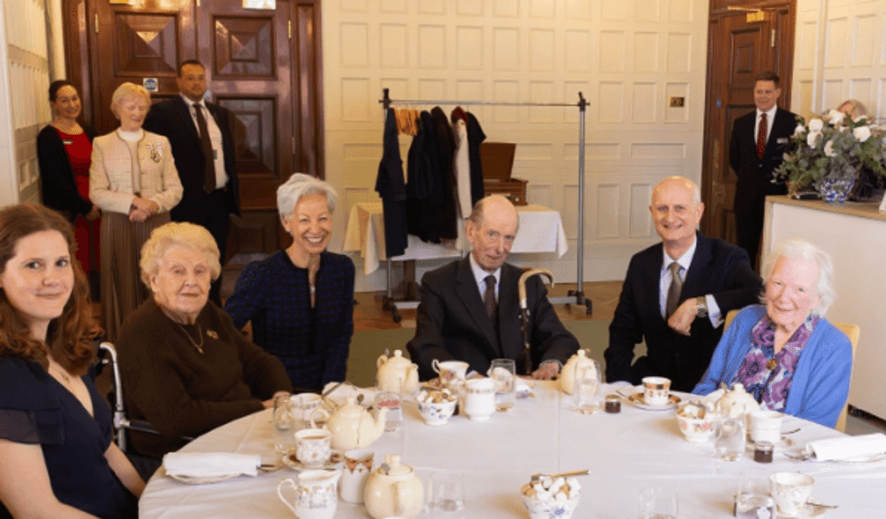 Duke of Kent meets with veteran codebreakers at Bletchley Park