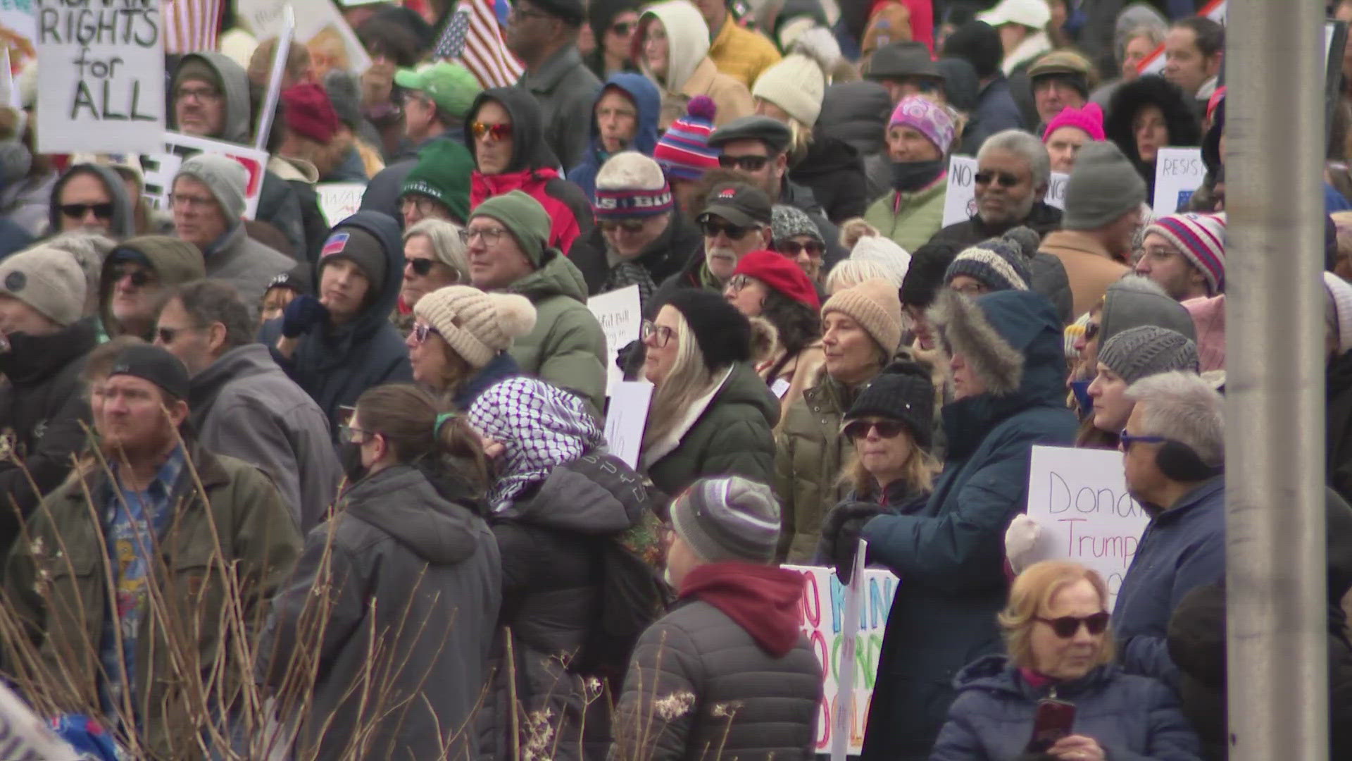 No Kings protest fills Niagara Square in downtown Buffalo; millions ...