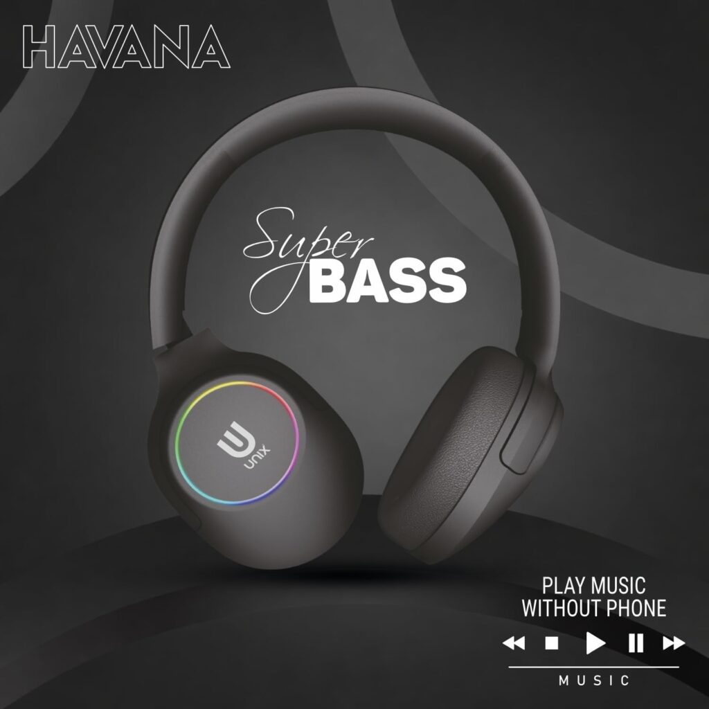 UNIX HAVANA UX-W3 wireless headset launched in India with ANC, 42-hour ...
