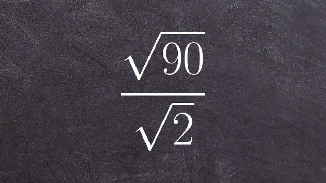 How to divide the square root of one number by square root of another