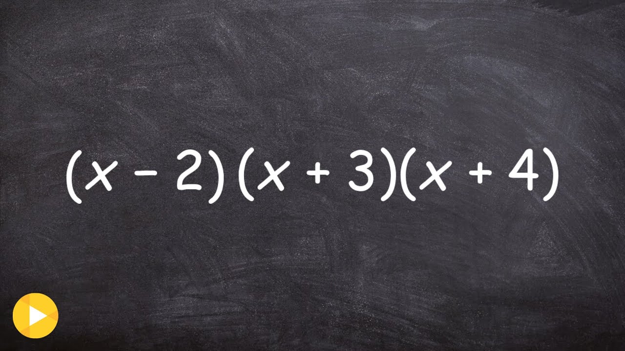 Learn how to multiply three binomials by one another - math tutorial