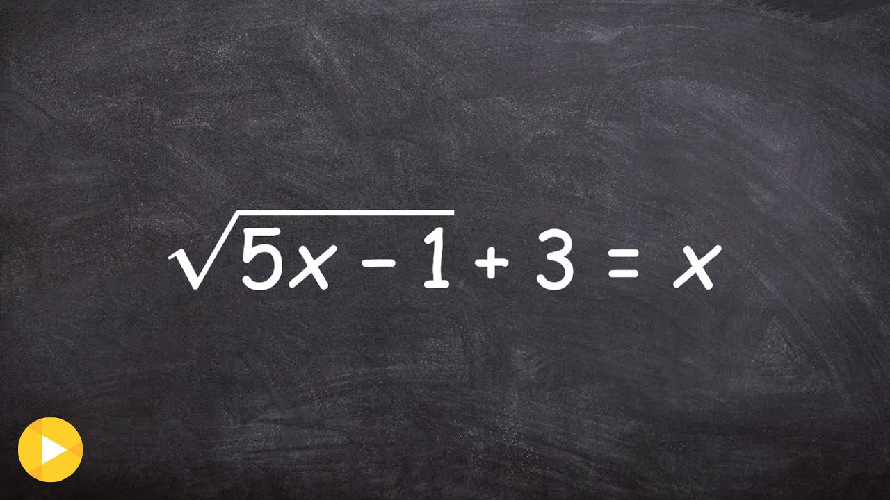 Solving a radical equation when you have one extraneous solution