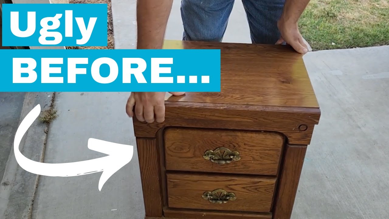 One guy's cute and totally unexpected idea for an old nightstand ...