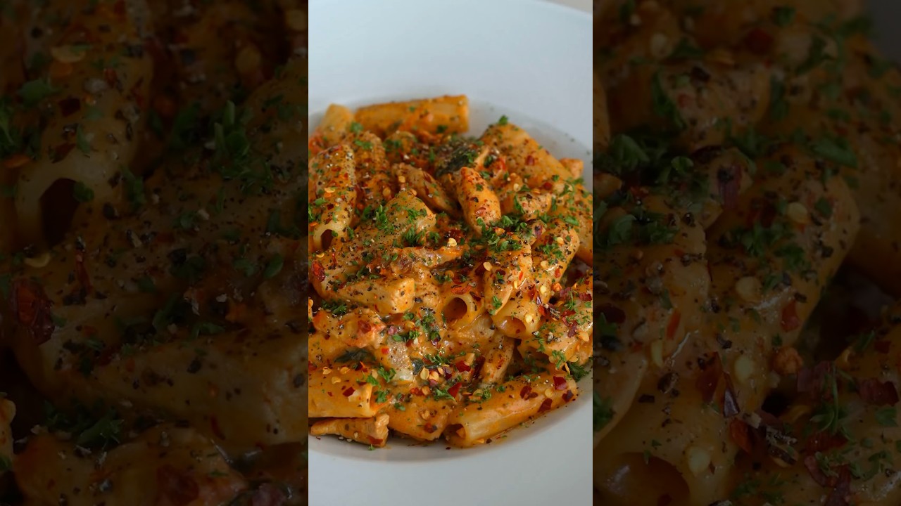 I made the creamiest Tuscan chicken pasta 🍝